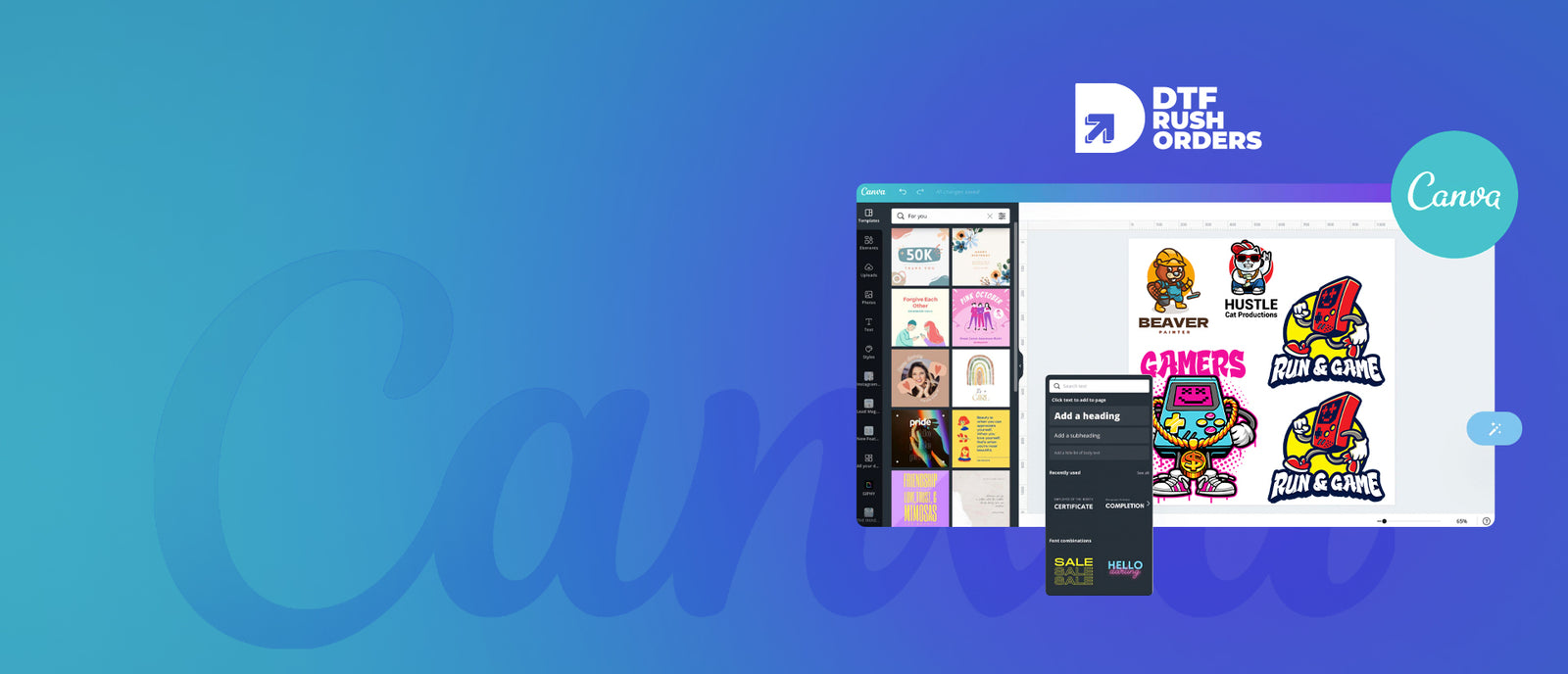 Create a DTF Gang Sheet on Canva